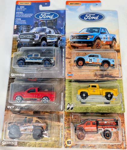 Matchbox - Ford Trucks - Lot x6 - F-150 SVT Raptor Gulf, Moon eyes, Sky Jacker | eBay