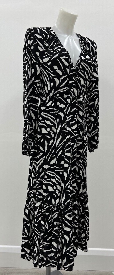 Ladies New Ex TU Animal Print Midi Dress Size 8 10 12 14 16 18 20 22 ...