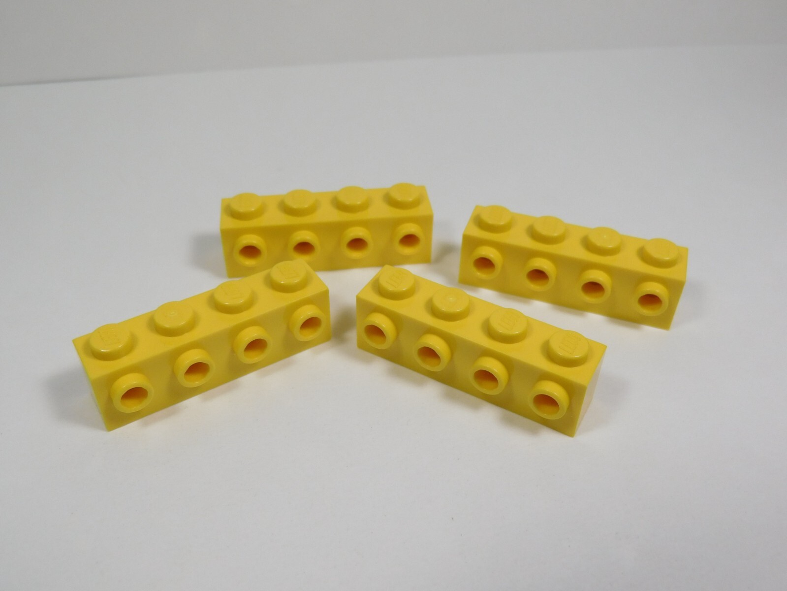 LEGO Lot of 4 Yellow 1x4 Modified Bricks w/ Side Studs I6 | eBay