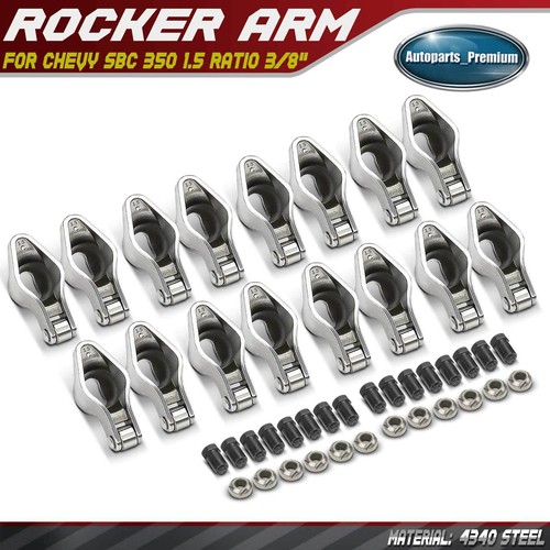 4340 Steel Roller Tip Sportsman Rocker Arm Set for Chevy SBC 350 1.5 ...