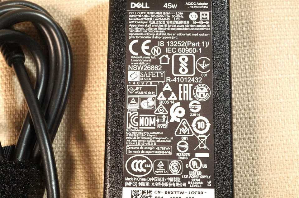 Dell 45w 4.5mm AC Adapter KXTTW 0KXTTW LA45NM140 OEM genuine original ...
