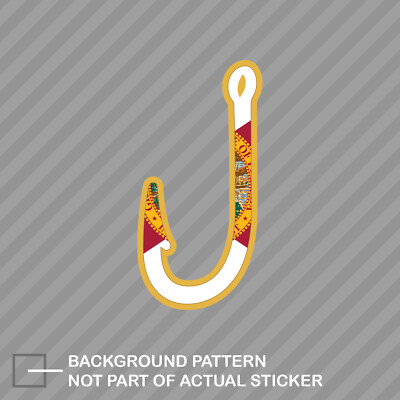 Florida Fish Hook Sticker Decal Vinyl flag fishhook angle fishing | eBay