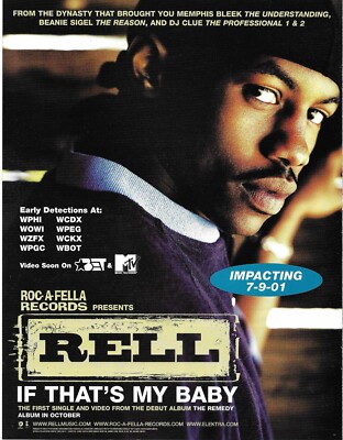 RELL Vintage 2001 If that’s Baby PROMO TRADE AD Poster for Remedy CD ...