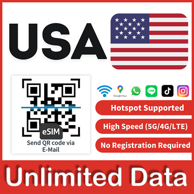 [eSIM] USA Travel E SIM Card DATA eSIM United States Estado unidos esim ...
