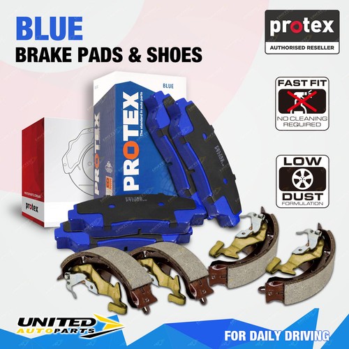 Protex Front Rear Blue Disc Brake Pads + Brake Shoes for Hino Dutro ...