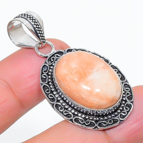 Pink Amazonite Gemstone Handmade 925 Sterling Silver Jewelry Pendant ...
