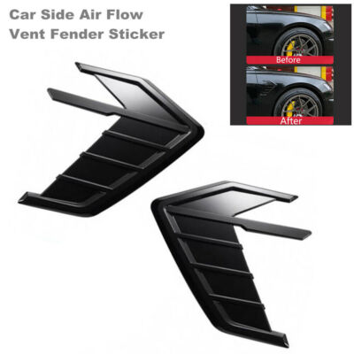 2Pcs Car Fender Side Vents ABS Fender Stickers Decorative Air Flow ...