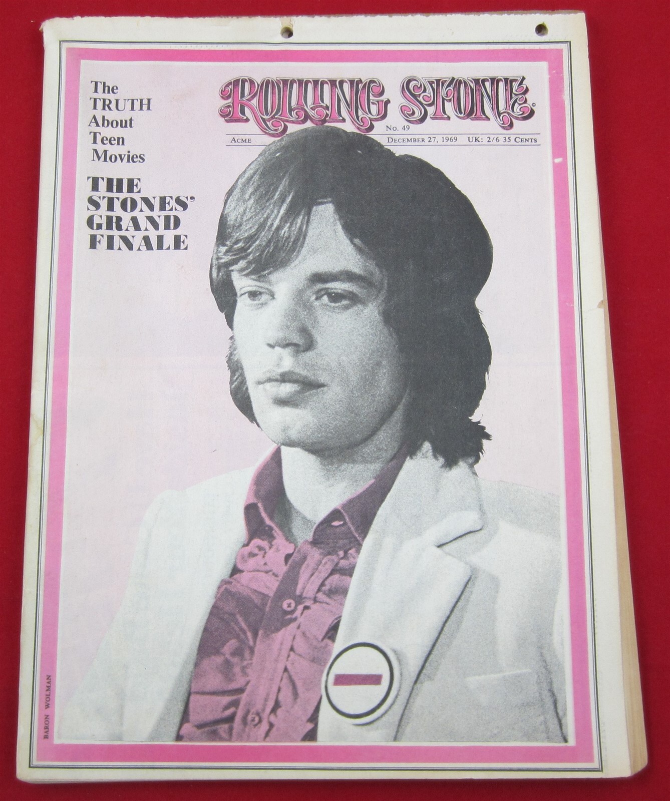 VINTAGE 1969 Rolling Stone Magazine - Issue #49 - Mick Jagger Stones ...