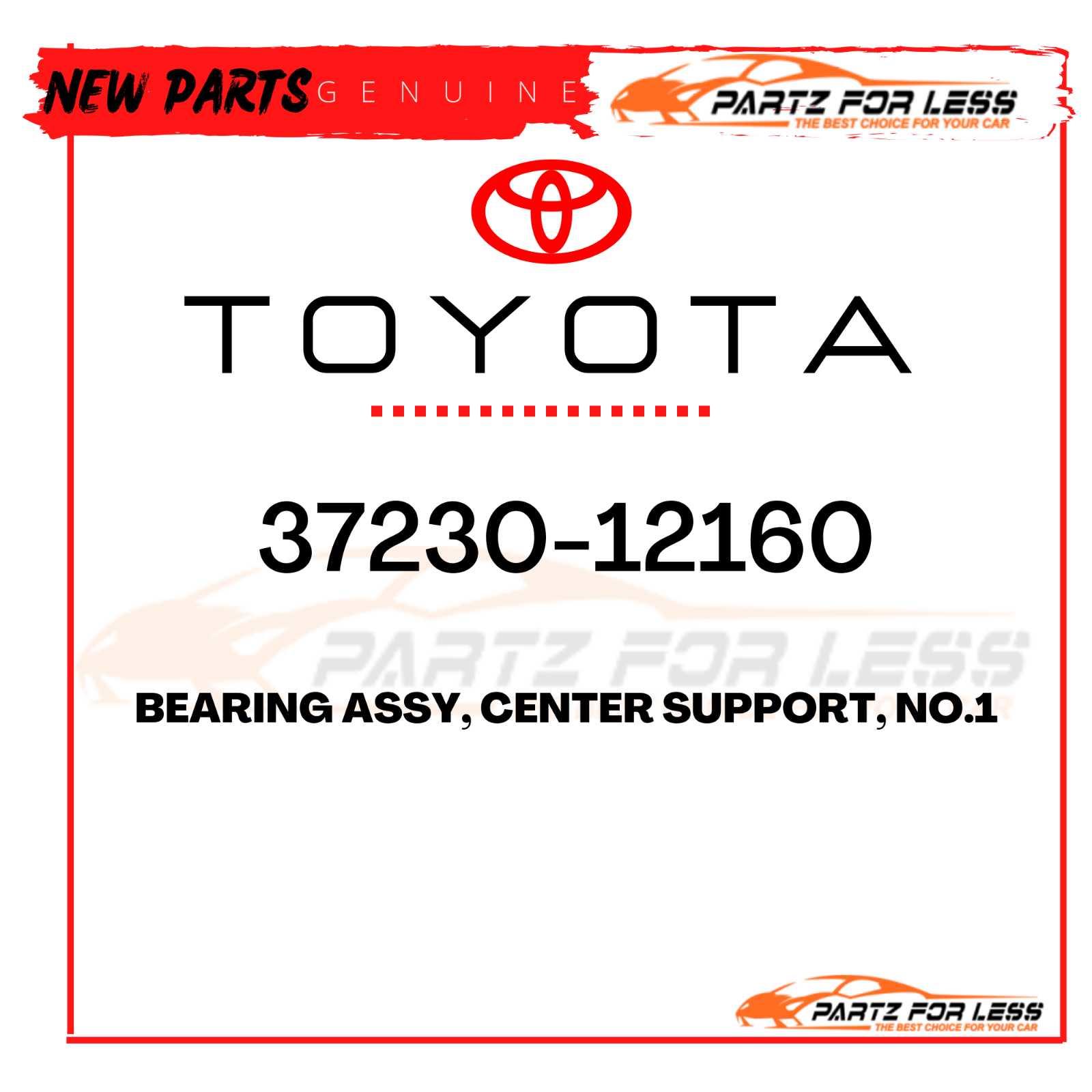 37230-12160 TOYOTA GENUINE BEARING ASSY, CENTER SUPPORT, NO.1 ...