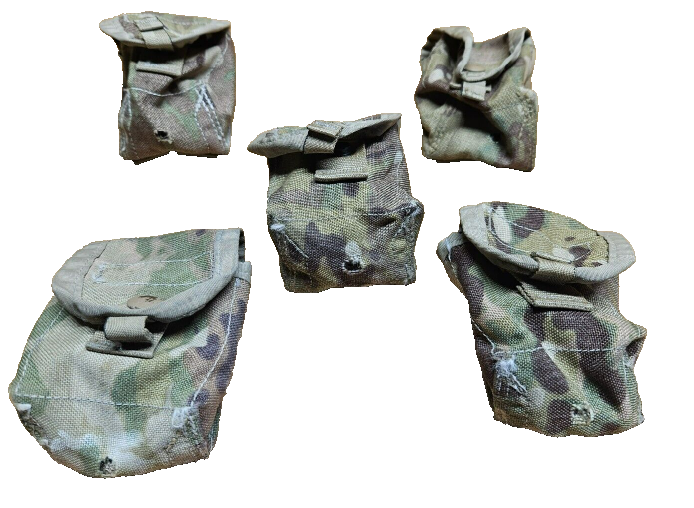 Lot of 5 USED USGI HANDGRENADE Pouches - OCP Multicam - MOLLE II ...