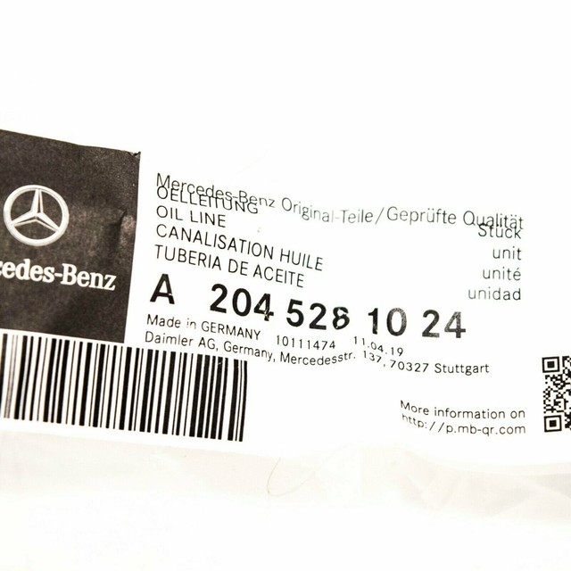 Mercedes-Benz C-class W204 Oil Line A2045281024 OEM for sale online | eBay