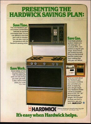 1980 Vintage ad Hardwick retro gas stove Appliance photo 03/01/24 | eBay