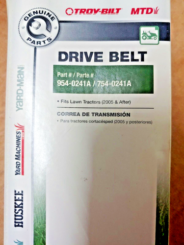 MTD Cub Cadet TROY-BILT OEM Belt 754-0241 954-0241A 754-05040 954-0158 ...