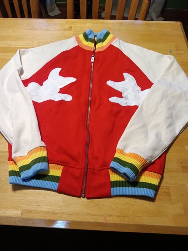 Akoo Crown Jacket Mens Size M Red White Hip Hop Streetwear T.I Fleece ...