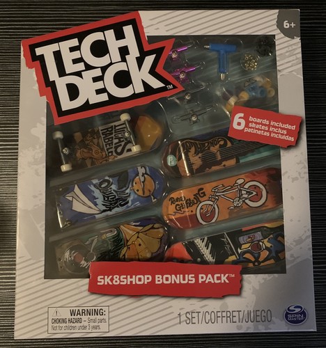 Tech Deck Sk8shop Bonus Pack Flip Fl!p 6 Skateboards Fingerboards ...