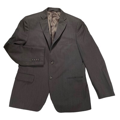 Mark Anthony Blazer Mens 40 Short Wool Brown Double Vented Sport Jacket ...