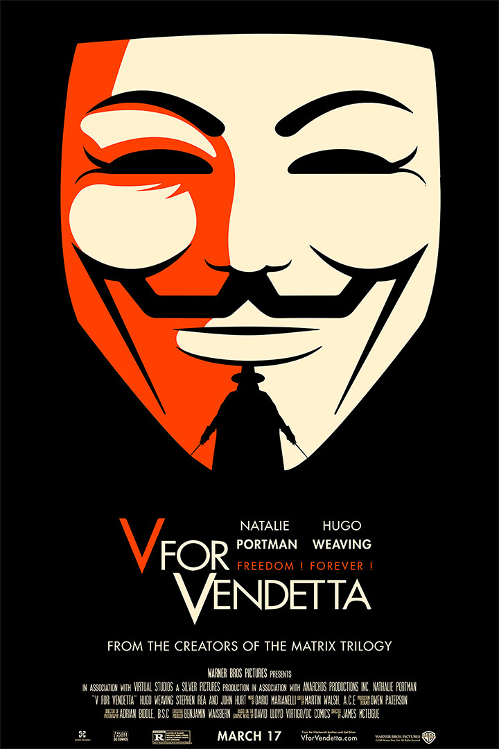 For Vendetta Movies Poster Classic Hackers Movie V For Vendetta Film