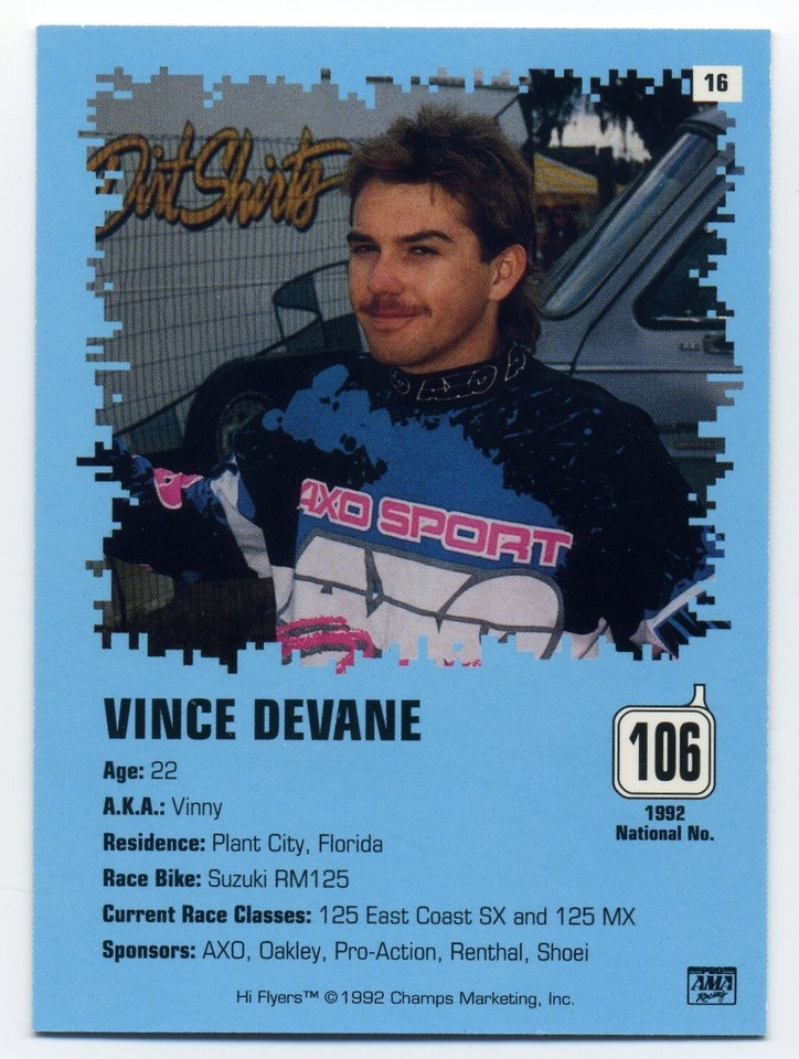 1992 Champs Hi-Flyers #16 Vince Devane | eBay
