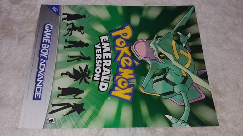 2005 Pokemon Emerald GBA Store Display Poster Authentic Gameboy Advance ...