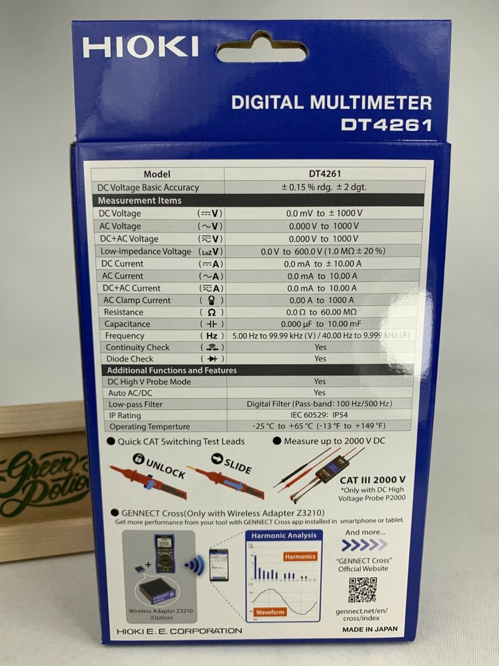 Hioki DT4261-90 Digital Multimeter Wireless Adapter DT4261+Z3210 AC DC ...