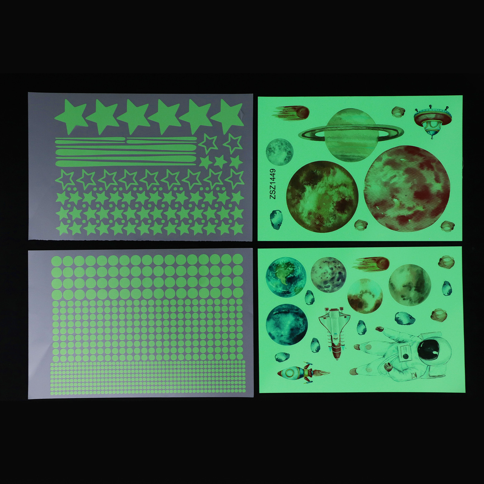 New Glowing Star Luminous Wall Sticker Harmless PVC Wall Paper For ...