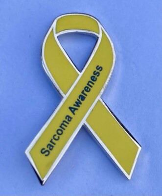 Sarcoma Yellow Awareness ribbon enamel badge / brooch. Charity. | eBay UK