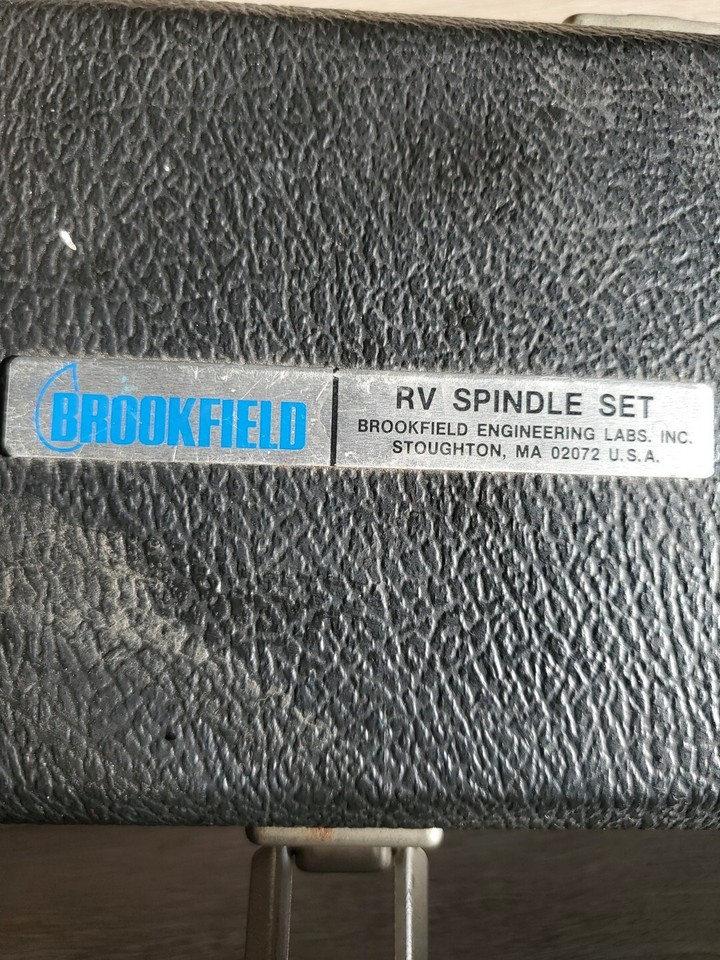 🔥 COMPLETE BROOKFIELD RV VISCOMETER SPINDLE SET W/ 7 SPINDLES & CARRING ...