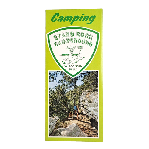 c.1970 Stand Rock Campground Brochure Map Wisconsin Dells Country Rates ...