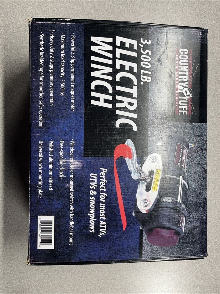 Country Tuff 12V EWP 3500 Electric Winch - New In Box | eBay