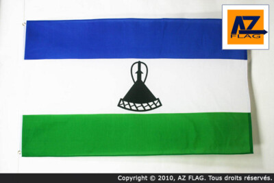 DRAPEAU LESOTHO 150x90cm - DRAPEAU LÉSOTHAN 90 x 150 cm - DRAPEAUX ...