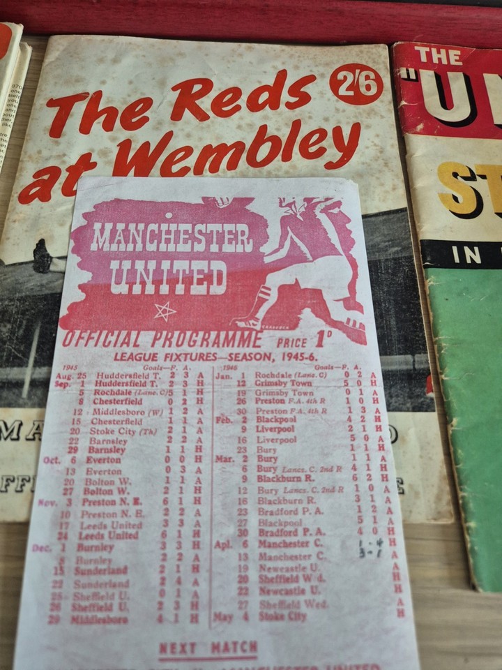 MANCHESTER UNITED BUSBY BABES MEMORABILIA + 1963 RAMED FA CUP FINAL ...