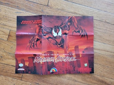 Maximum Carnage Super Nintendo Poster Insert - 11.5x15.5 - SNS-28-USA-1 ...