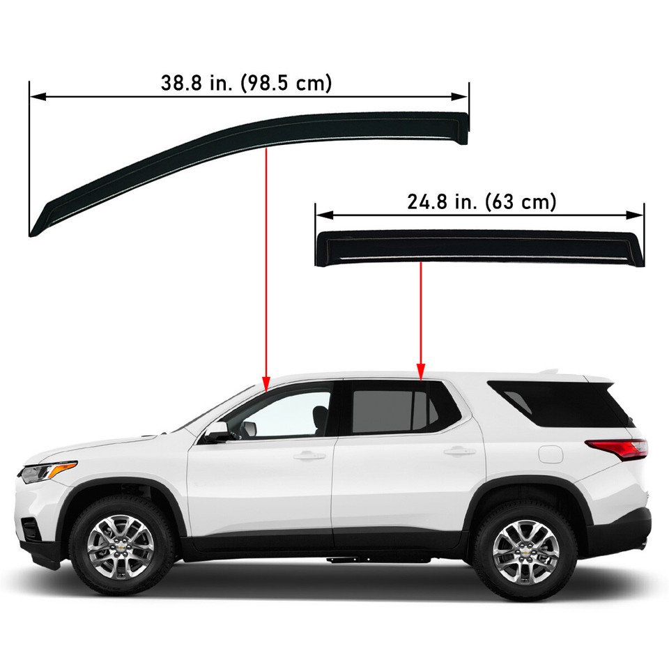 Vent shade Window Visors Guard Deflector for 2018-2023 Chevrolet Chevy ...