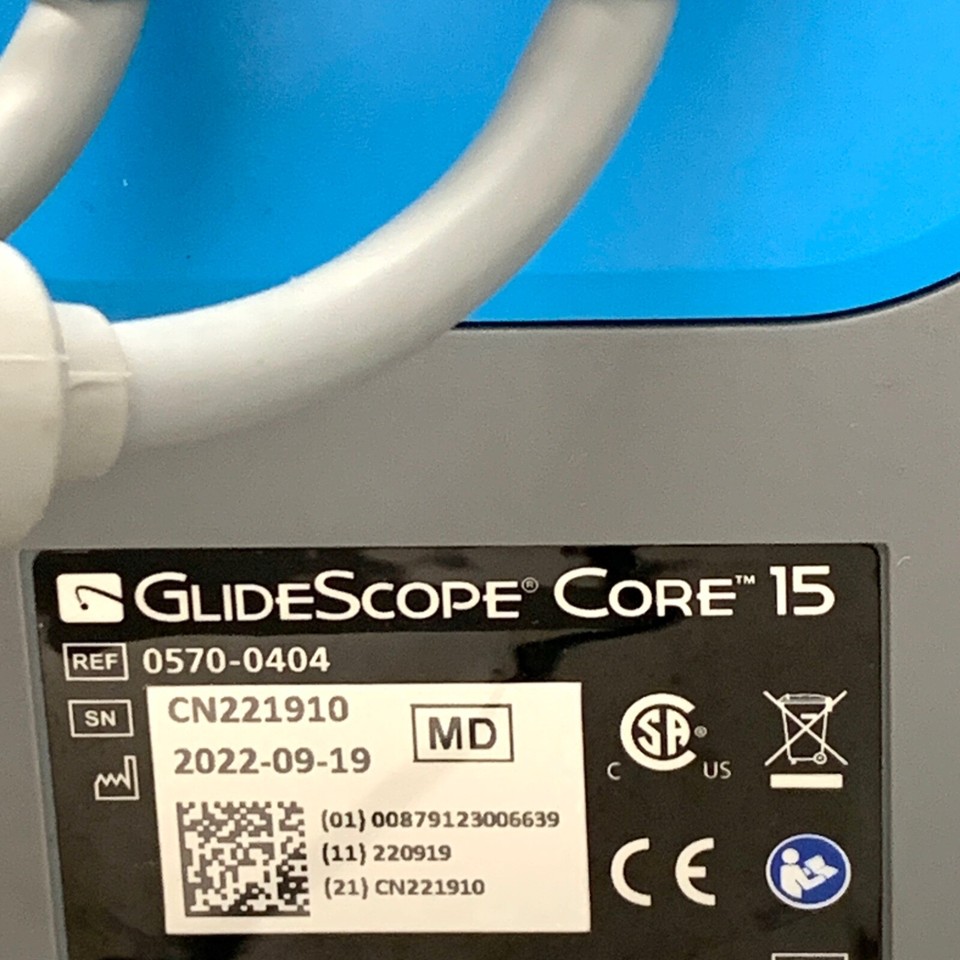 Glidescope Core 15, REF 0570-0404, Video Laryngoscope System w/ A/B ...