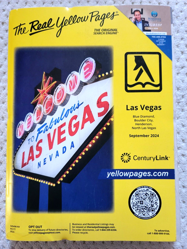 NEW The Real Yellow Pages LAS VEGAS NEVADA Phonebook September 2024 | eBay