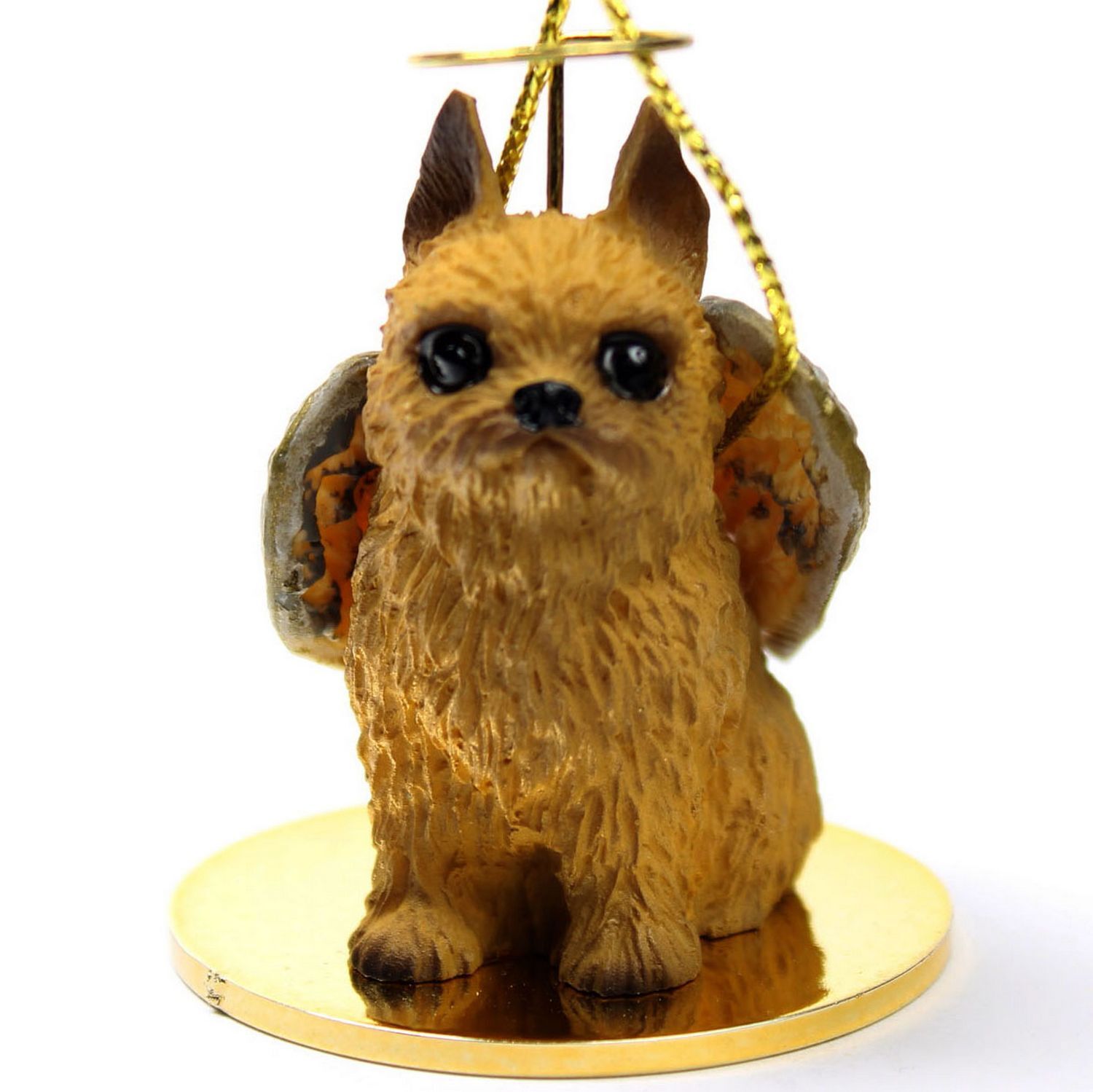 Brussels Griffon Ornament Angel Figurine Hand Painted Red | eBay