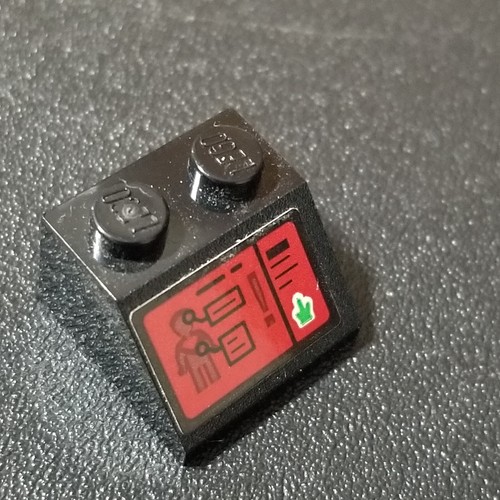 LEGO 3039 2x2 Slope 45 Black with Red Decal Sticker | eBay