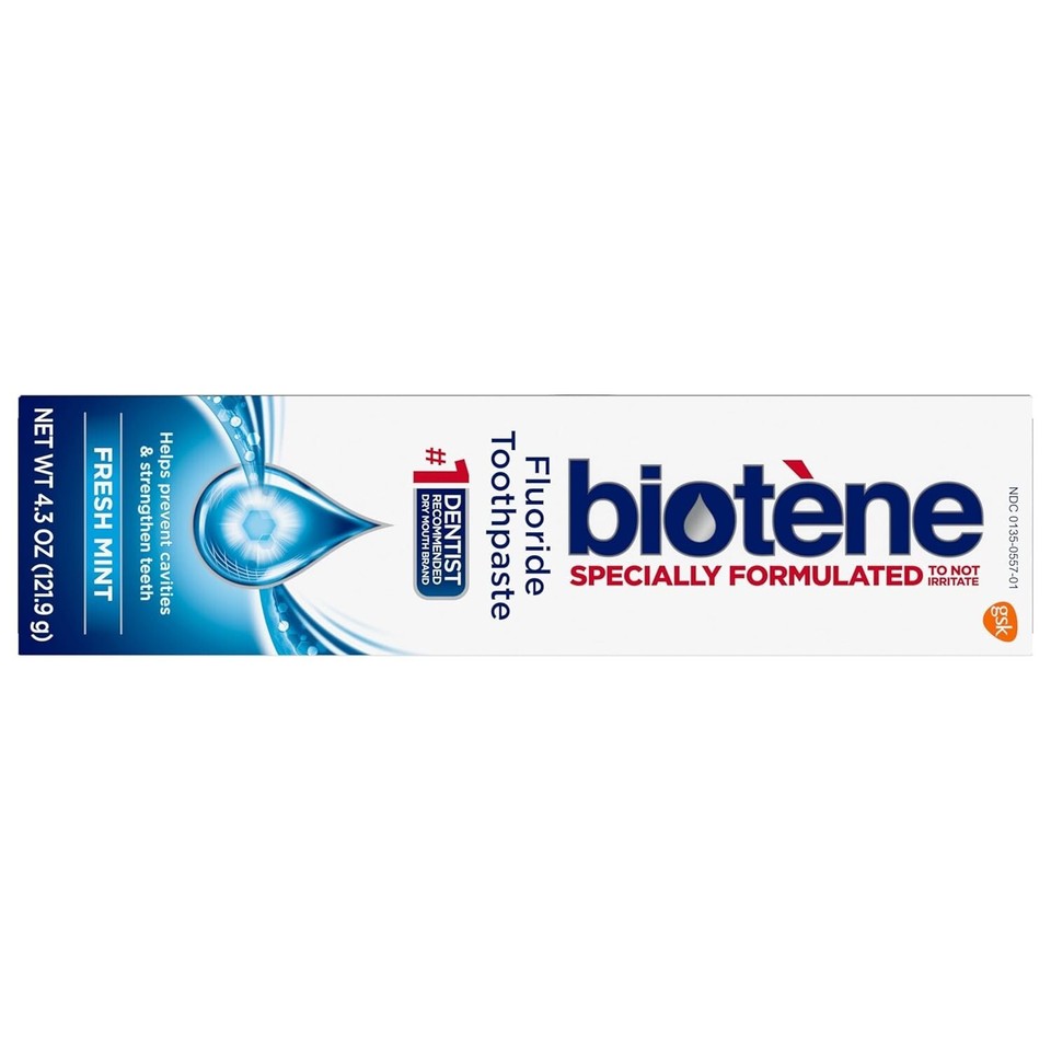 Biotene Original Sugar Free Fluoride Toothpaste for Dry Mouth, Fresh ...