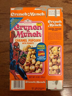 1993 Vintage (Franklin) "CRUNCH 'N MUNCH" {SPIDER-MAN/MARVEL} Box, RARE ...