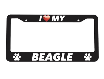 I Love My Beagle Dog Puppy Doggy Perro Canine K9 License Plate Frame ...