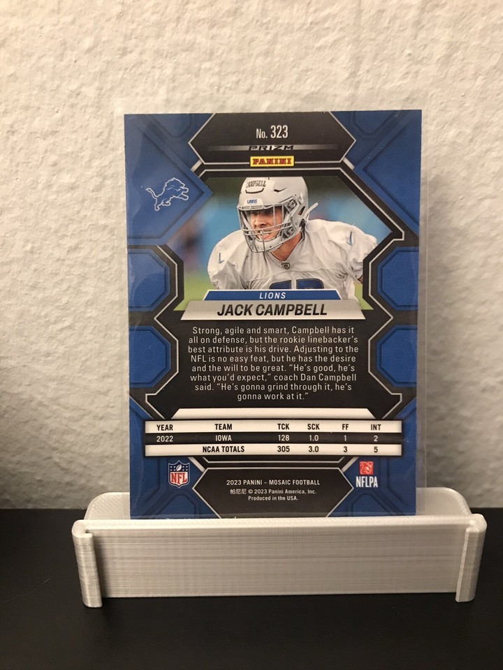 2023 Panini Mosaic Jack Campbell Rookie Card - Detroit Lions #323 | eBay
