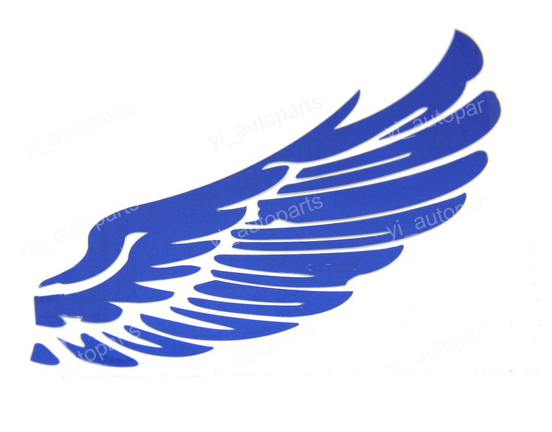 2Pcs Bird Wing Blue Rear-View Mirror Decal Car Sticker Vinyl 5.5 ...