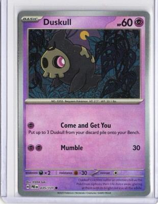 Duskull (Master Ball Pattern) 035/131 Sv: Prismatic Evolutions Pokemon ...