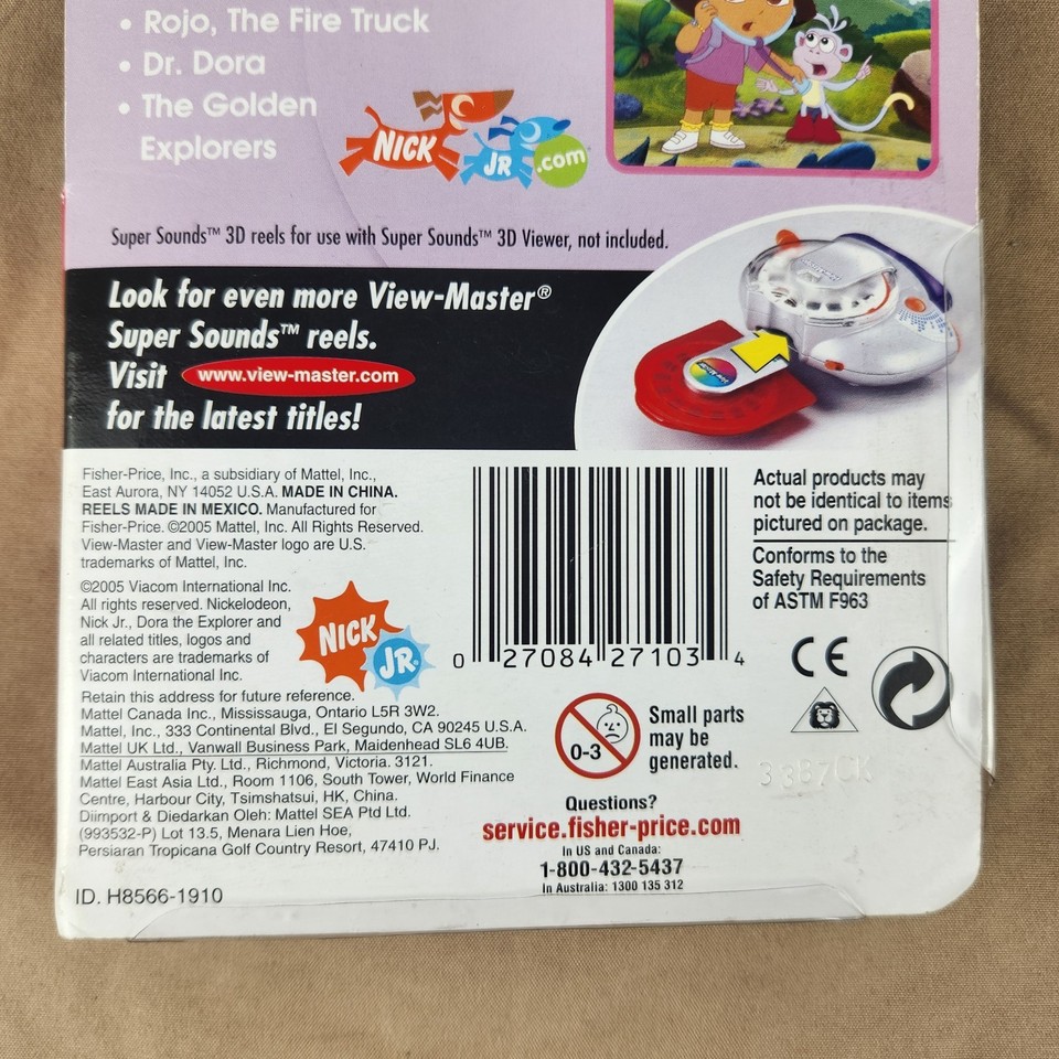 Super Sounds 3D Viewmaster Reels (3) Dora The Explorer Nick Jr New Old ...