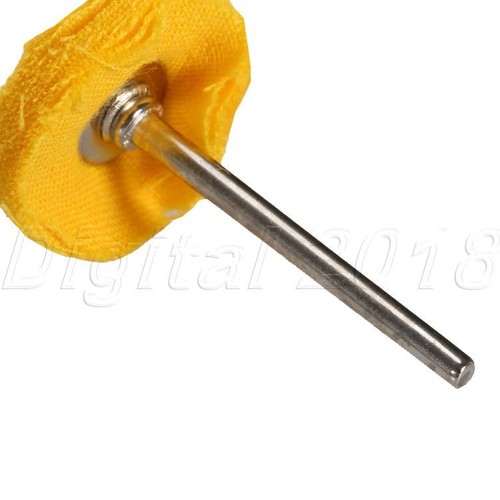25X3mm Yellow Cloth Polishing Round Wheel Shank Brushes For Rotary ...