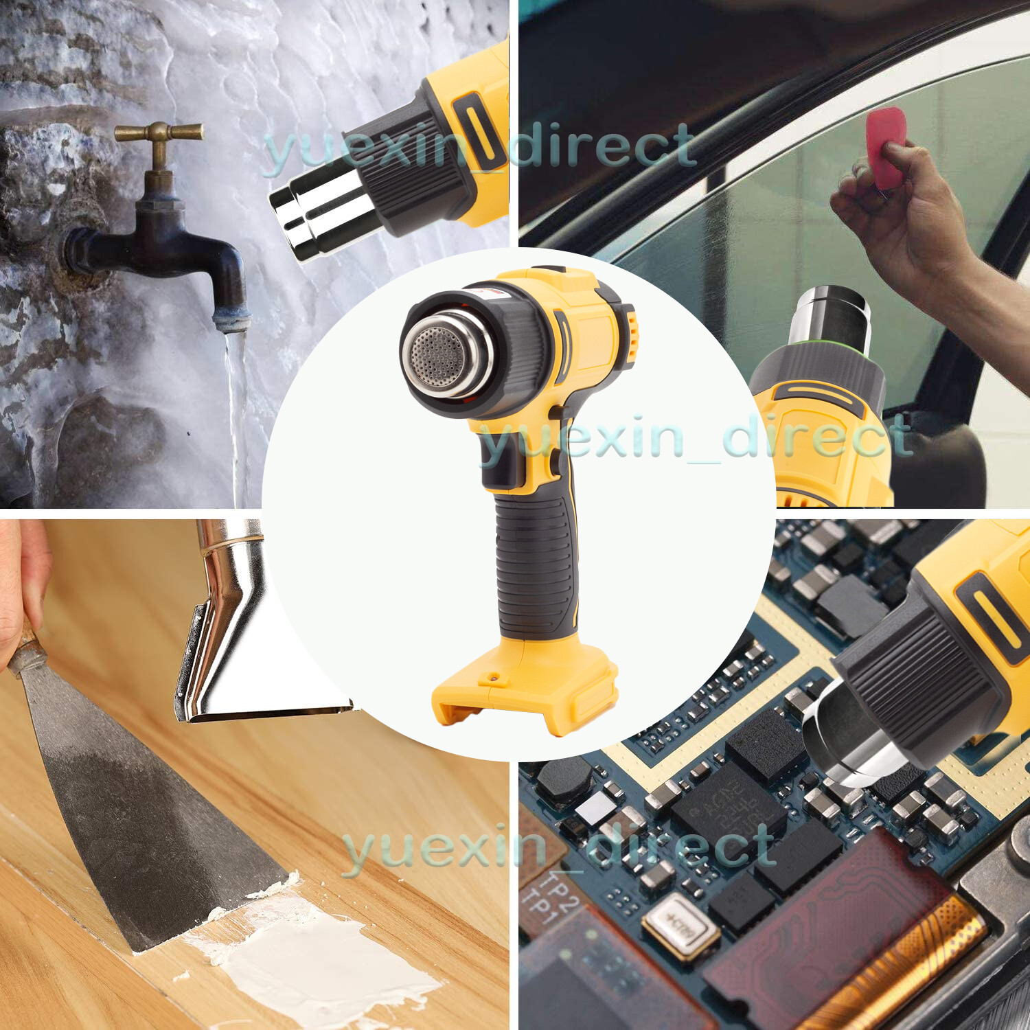 Cordless Heat gun Hot Air Machine Heating Equipment for DeWalt 20V ...