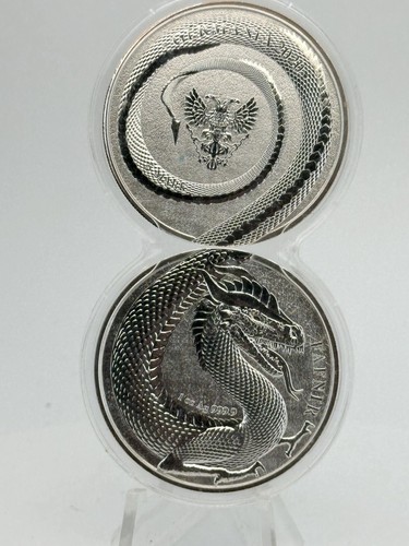 2020 Germania Fafnir 2x 1oz 999 Silver BU Coin Mint Duo Infinity ...