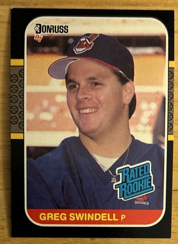 1987 Donruss Greg Swindell Rookie Card (RC) 32 Indians Pitcher High ...