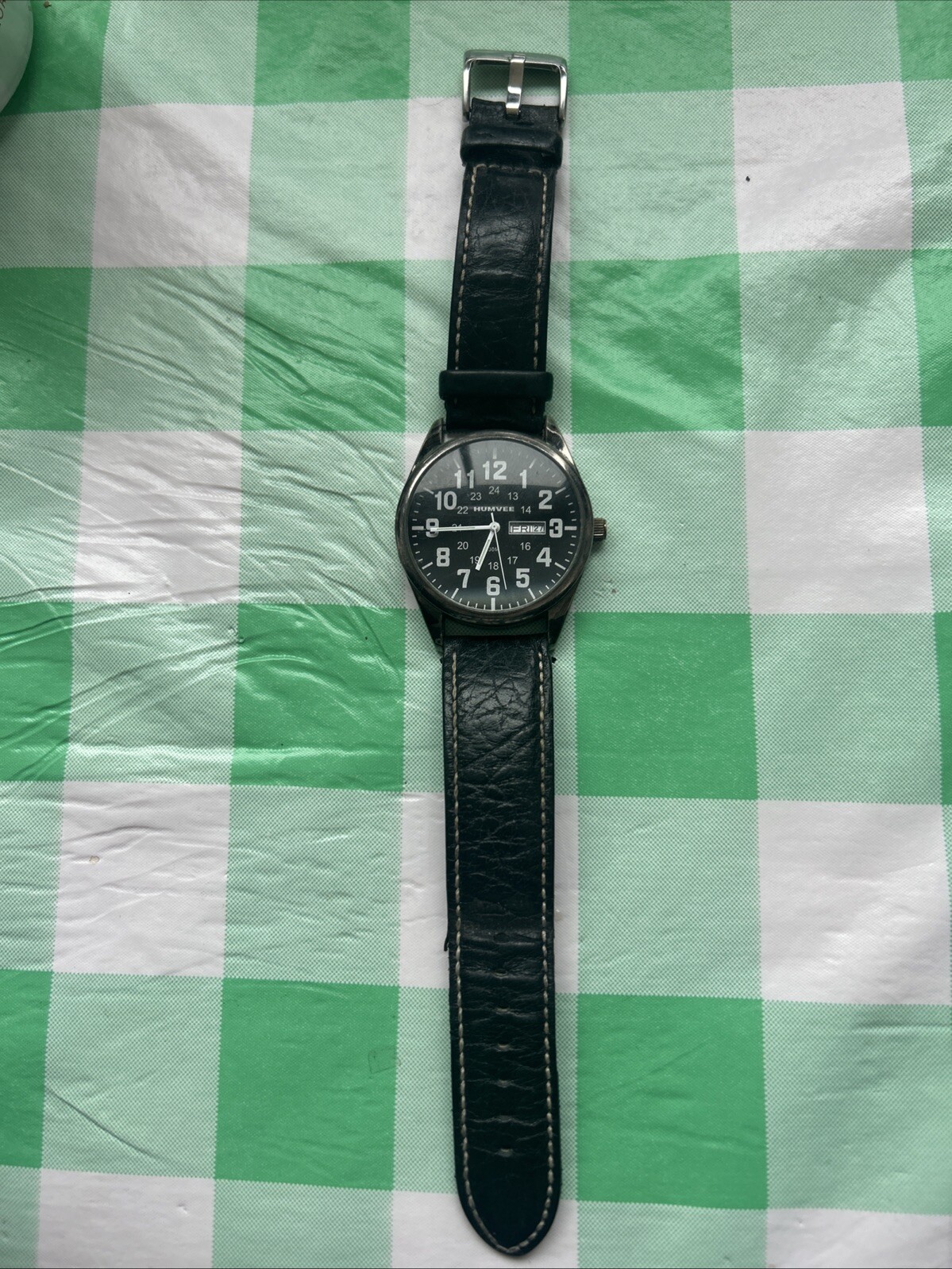 Humvee Silver Tone Black Band Military Time Men’s Watch | eBay