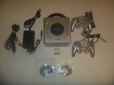 Nintendo Gamecube Silver Console + 2 Controller + Mario Party 7 ...